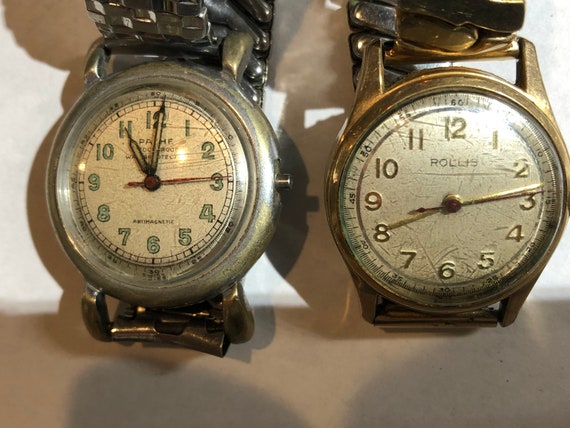 2 Vintage Watches Pathe and Rollis Military for Parts or - Etsy Canada