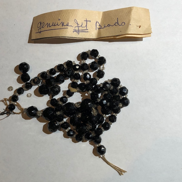 Jet Bead Necklace - Etsy