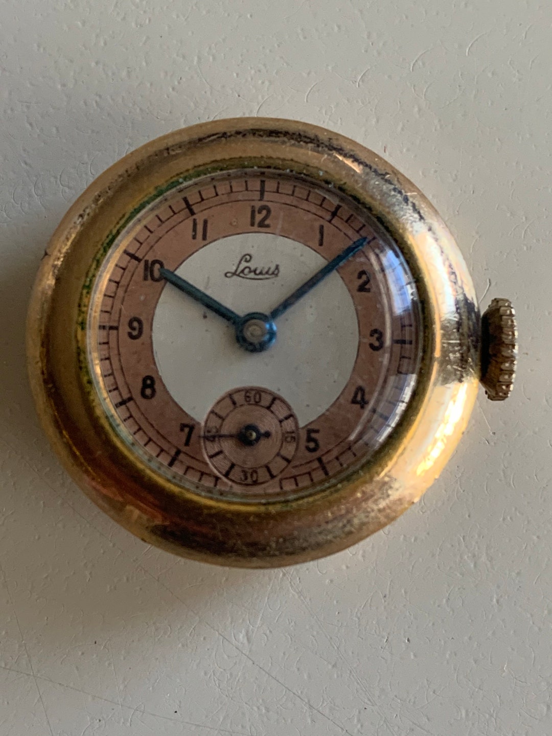 Vintage Louis, Glass Back Pendant Watch - Etsy