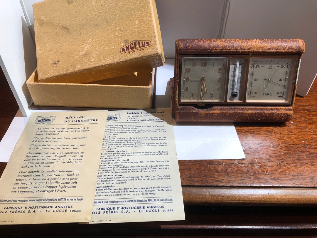 Angelus Clock Sentry With Box and Papers, Runs and Keeps Time Great ...