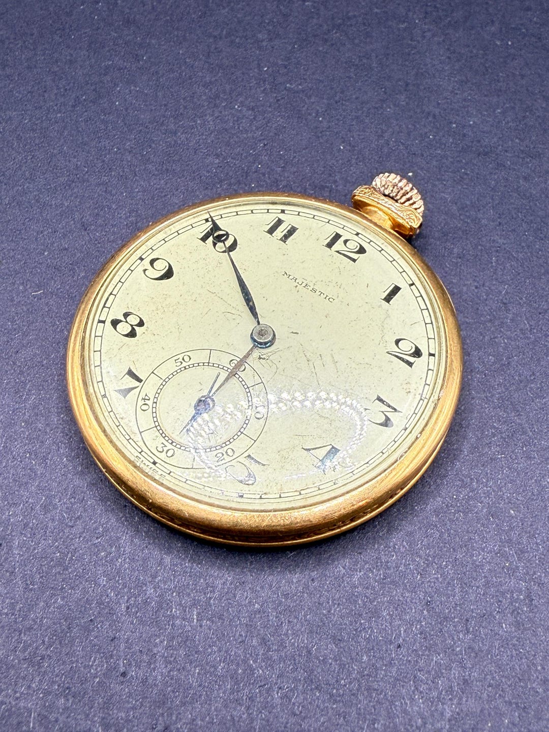 Open Face Majestic Pocket Watch - Etsy