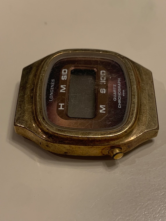 Longines LCD Chronograph Digital Vintage Watch - Gem