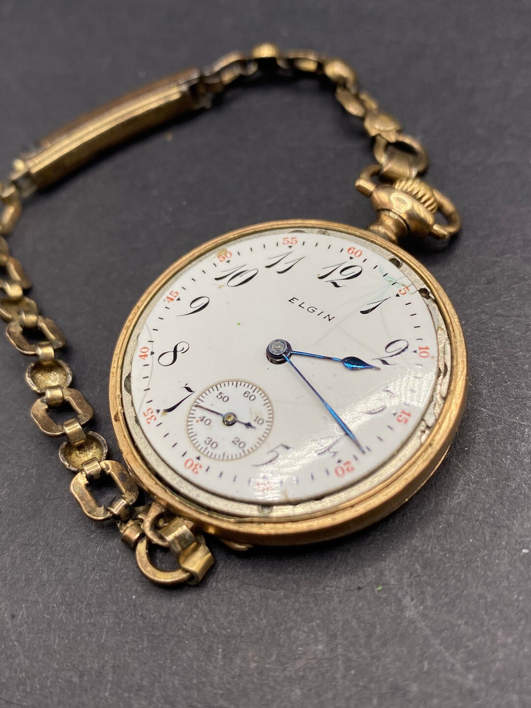 Antique Elgin Pocket Watch Made Into Wrist Watch - Etsy