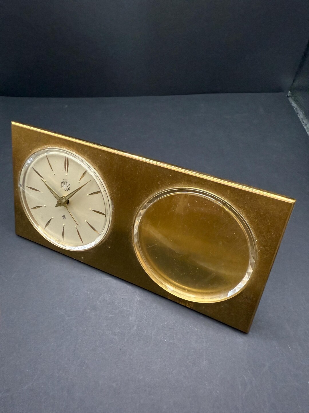 Vintage Mark Cross Desk Clock - Etsy