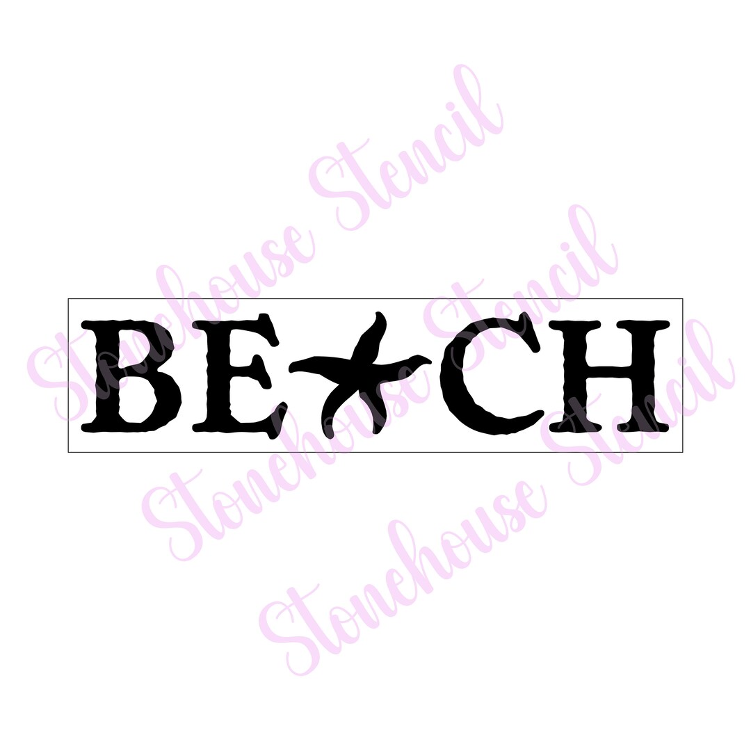 BEACH STENCIL, Stencil for Signs, Cottage Stencil, Beach House Stencil ...