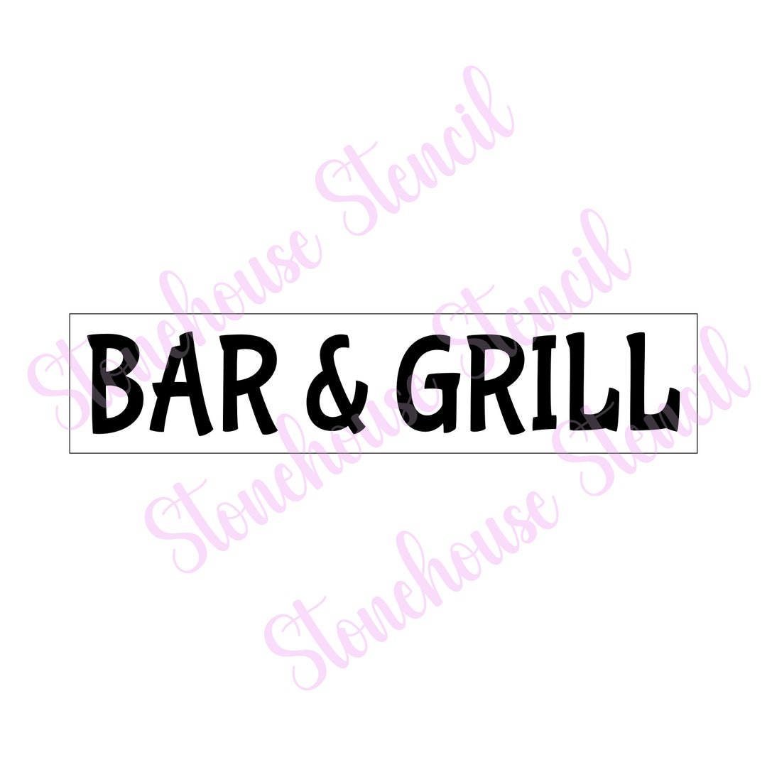 Bar & Grill STENCIL, Sign Stencil, Stencil for Painting, Stencil for ...