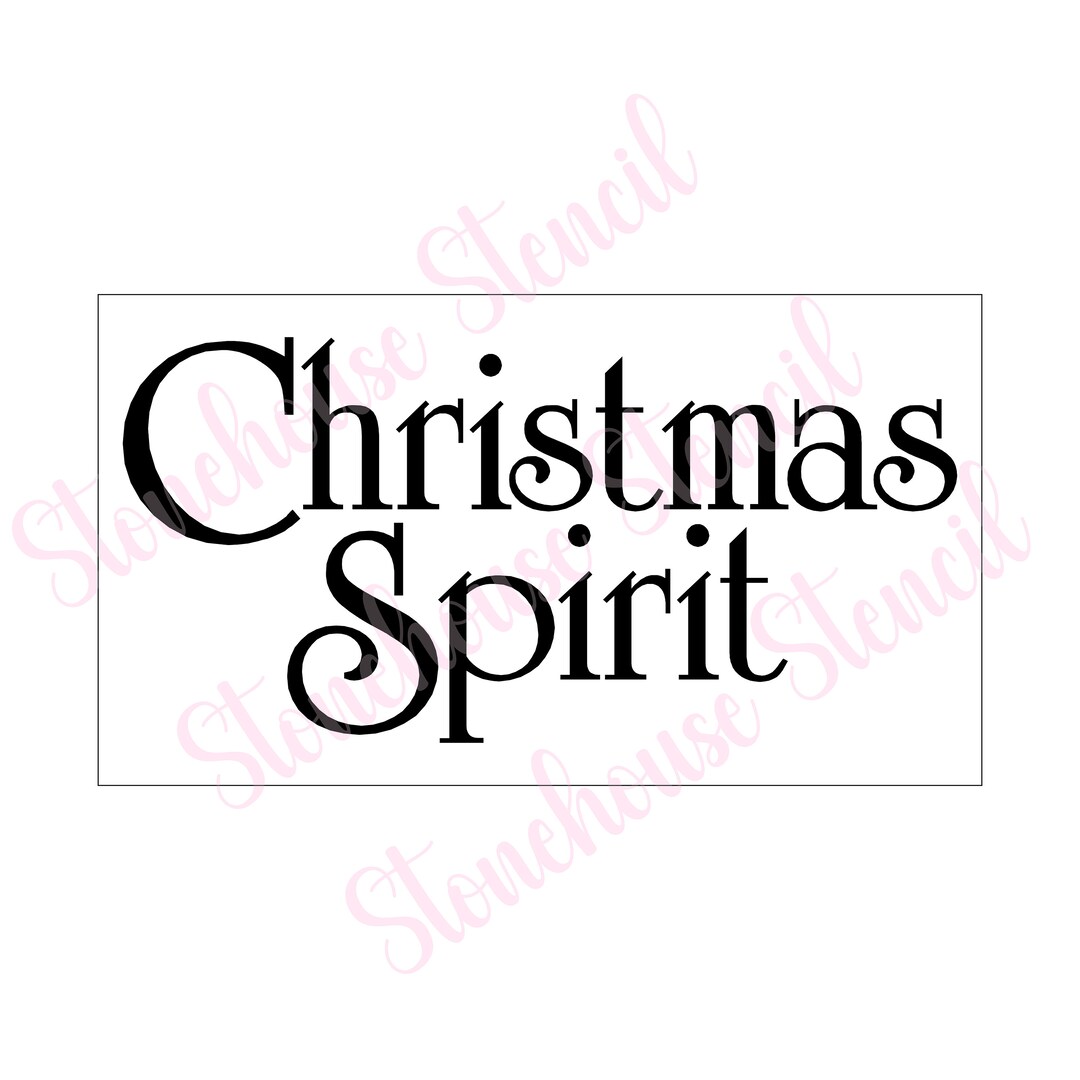 SIGN STENCIL Christmas Spirit, Stencil for Sign, Stencil for Painting ...