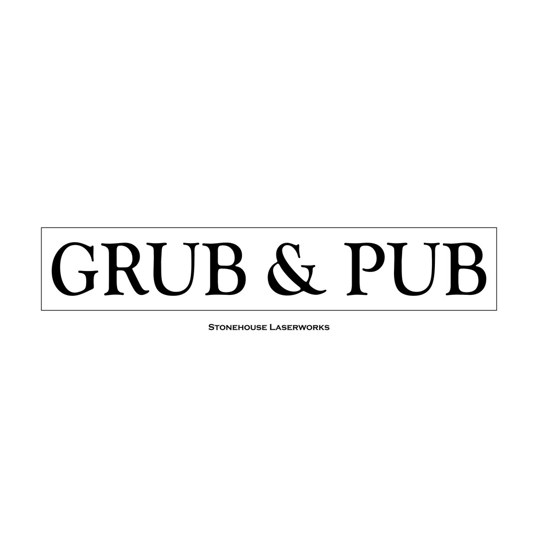 Sign Stencil GRUB & PUB 4 X 22 Stencil for Painting on Walls, Making ...