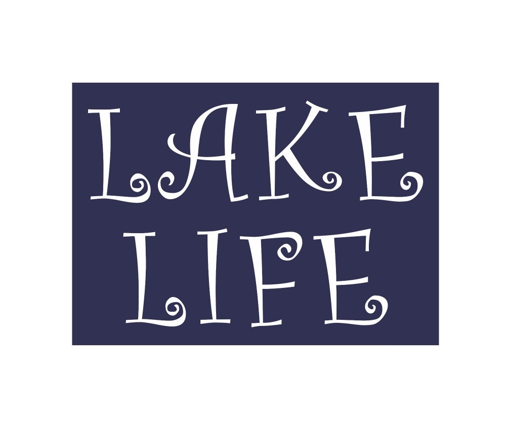 Sign STENCIL LAKE LIFE 10 x 14 Stencil for painting | Etsy