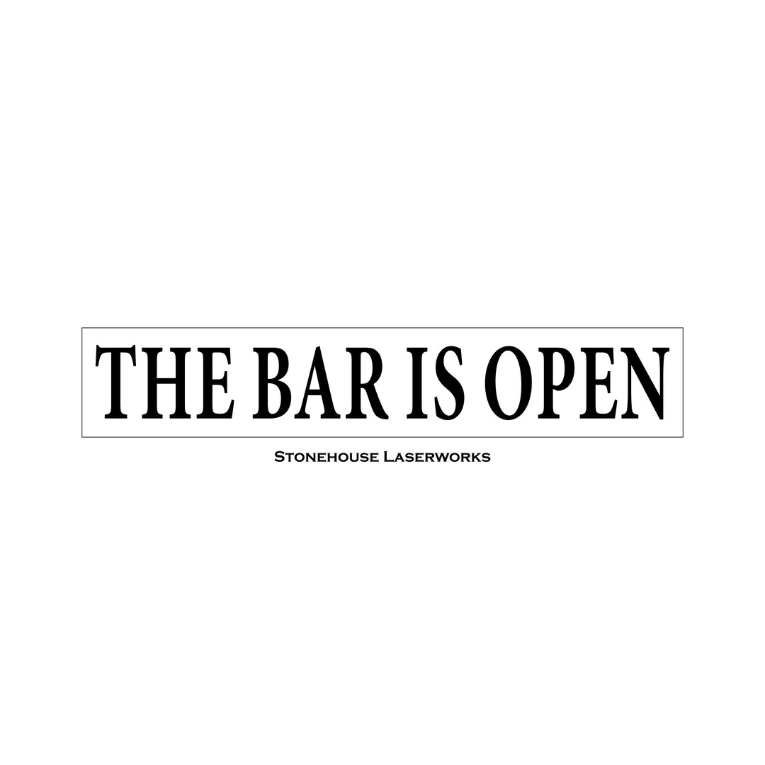Stencil, the Bar is Open, 4 X 22 Stencil, Stencil for Signs, Painting ...