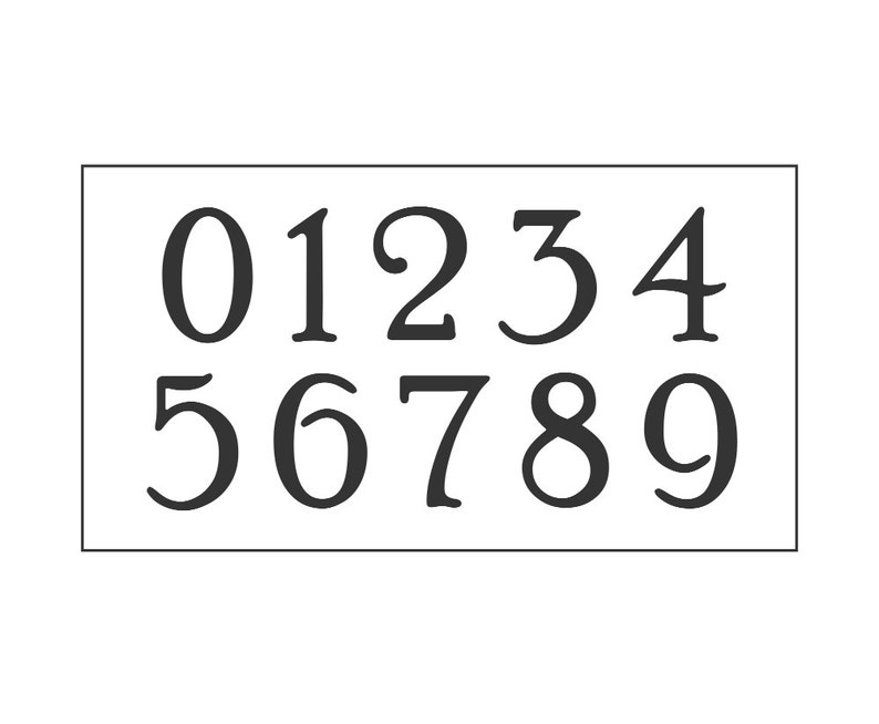 Number Stencil 112 Numbers 0 to 9 Great for Signs and | Etsy