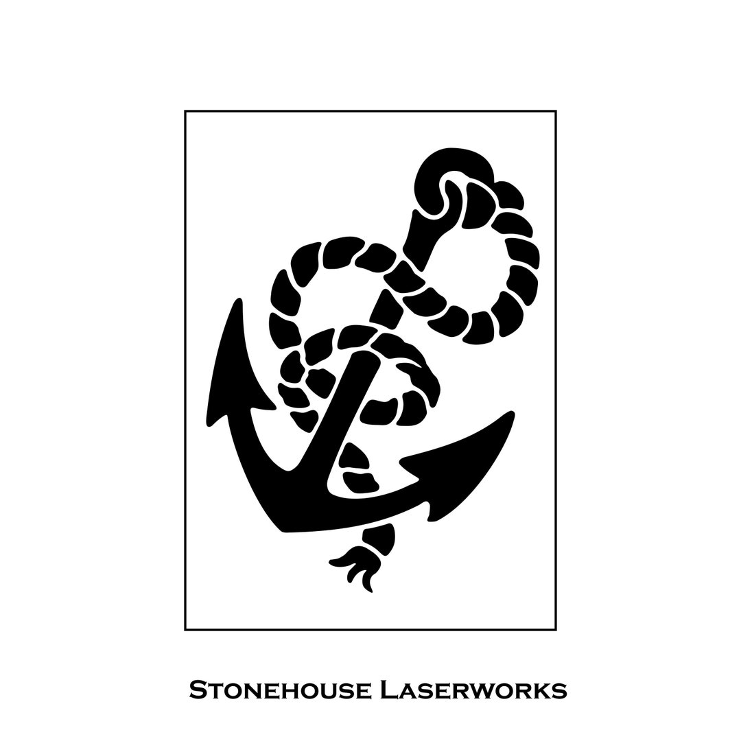 Stencil, ANCHOR With Rope Stencil, 10 X 14 Stencil Create Beach Pillows ...