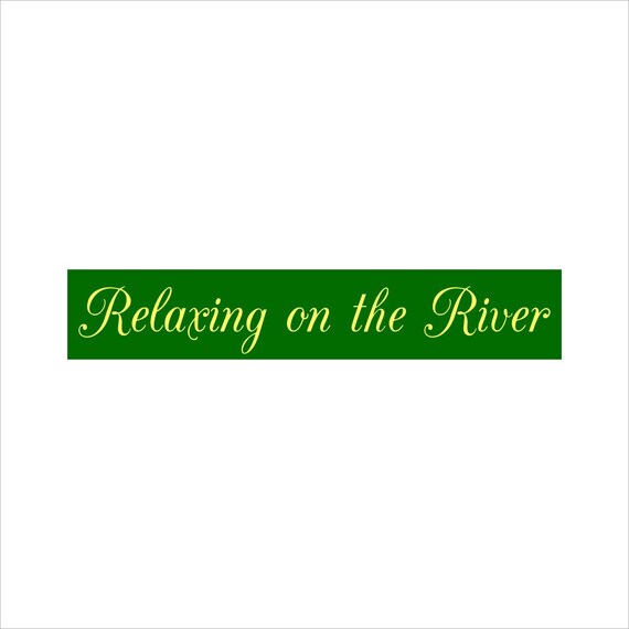 RIVER STENCIL Relaxing on the River 4 x 22 Stencil Make | Etsy