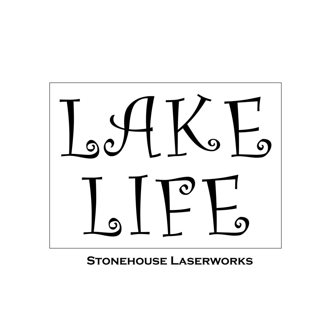Sign STENCIL LAKE LIFE 10 X 14 Stencil for Painting - Etsy