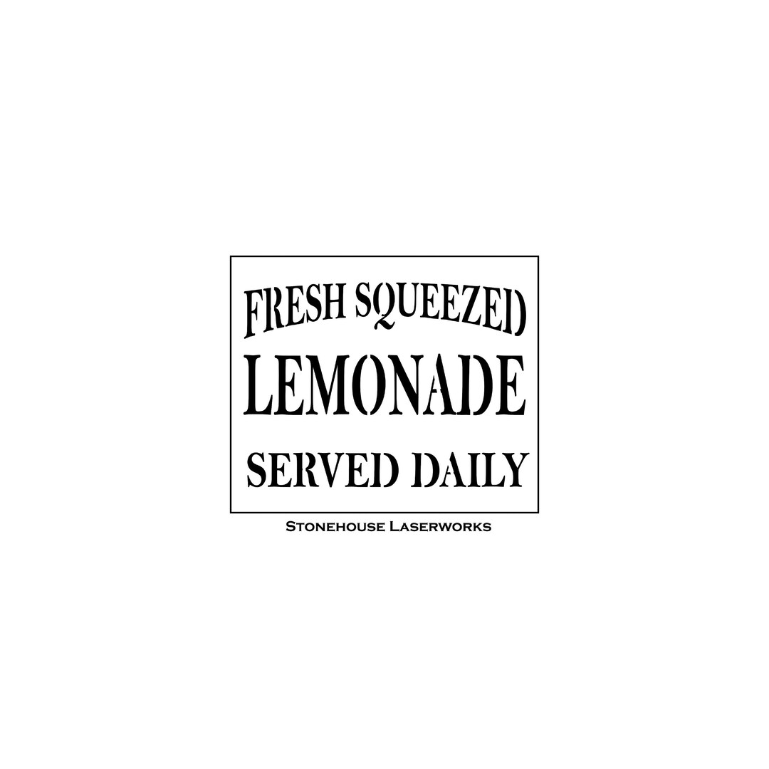 Sign Stencil Fresh Squeezed Lemonade 10 X 12 Stencil Diy Signs Wall