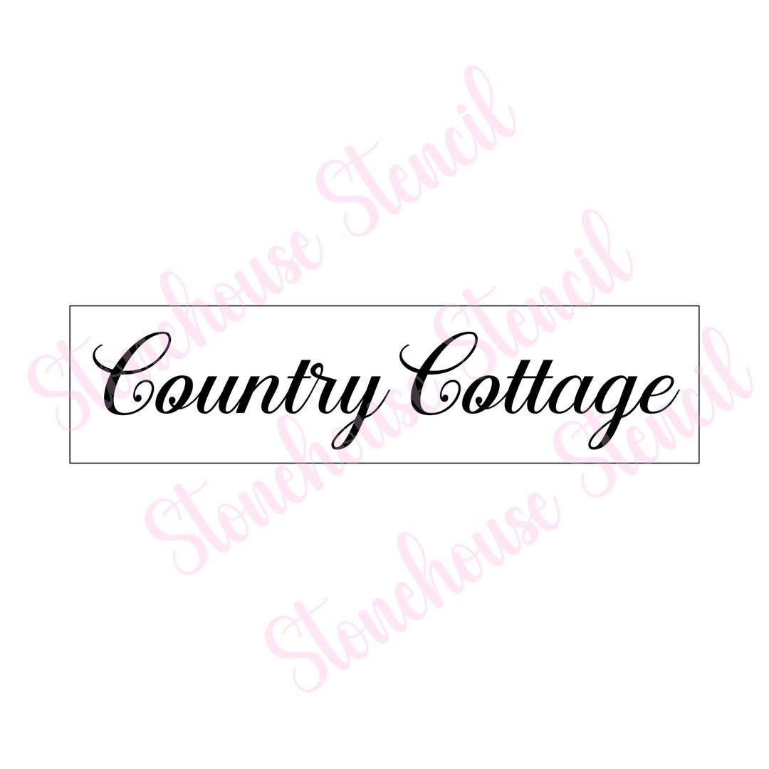 Sign STENCIL, Country Cottage, Stencil for Sign, Porch Stencil, Stencil ...