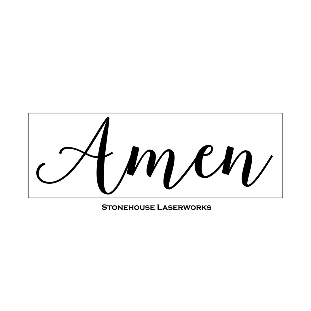 Sign Stencil Amen 6 X 18 Stencil, Reusable Stencil, Crafts, DIY - Etsy