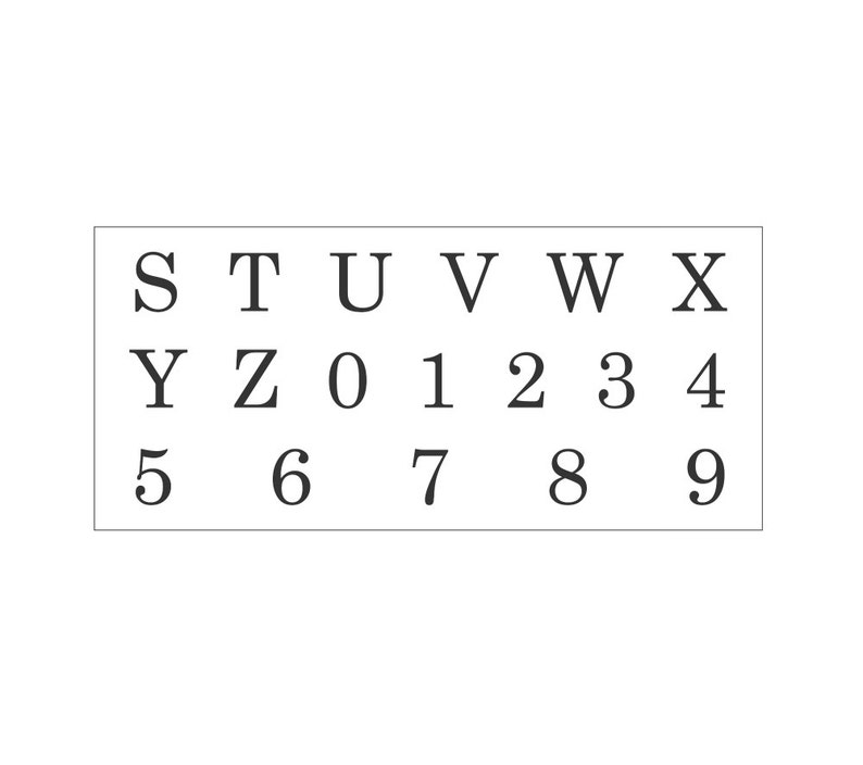 Alphabet and Number Stencil 111 Letters A to Z and Number 0 | Etsy