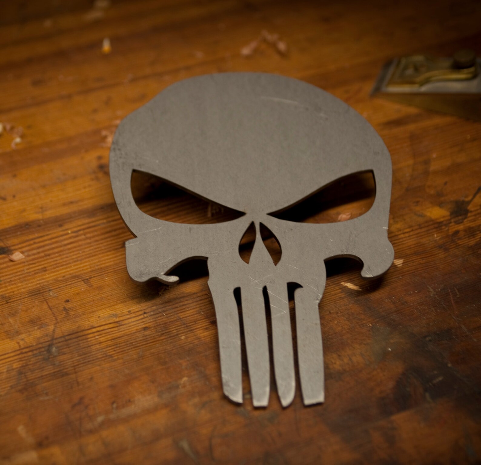 Punisher 9 Tall Steel Skull Plate | Etsy