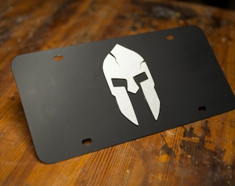 Spartan Thin Blue Line License Plate Steel Stainless - Etsy