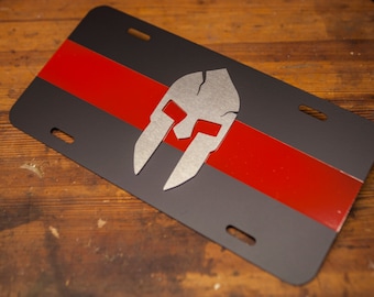 Spartan Thin Blue Line License Plate Steel Stainless - Etsy