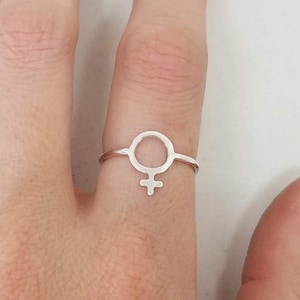 Female Symbol Ring; Female Empowerment; Female Symbol; Gifts for Her ...