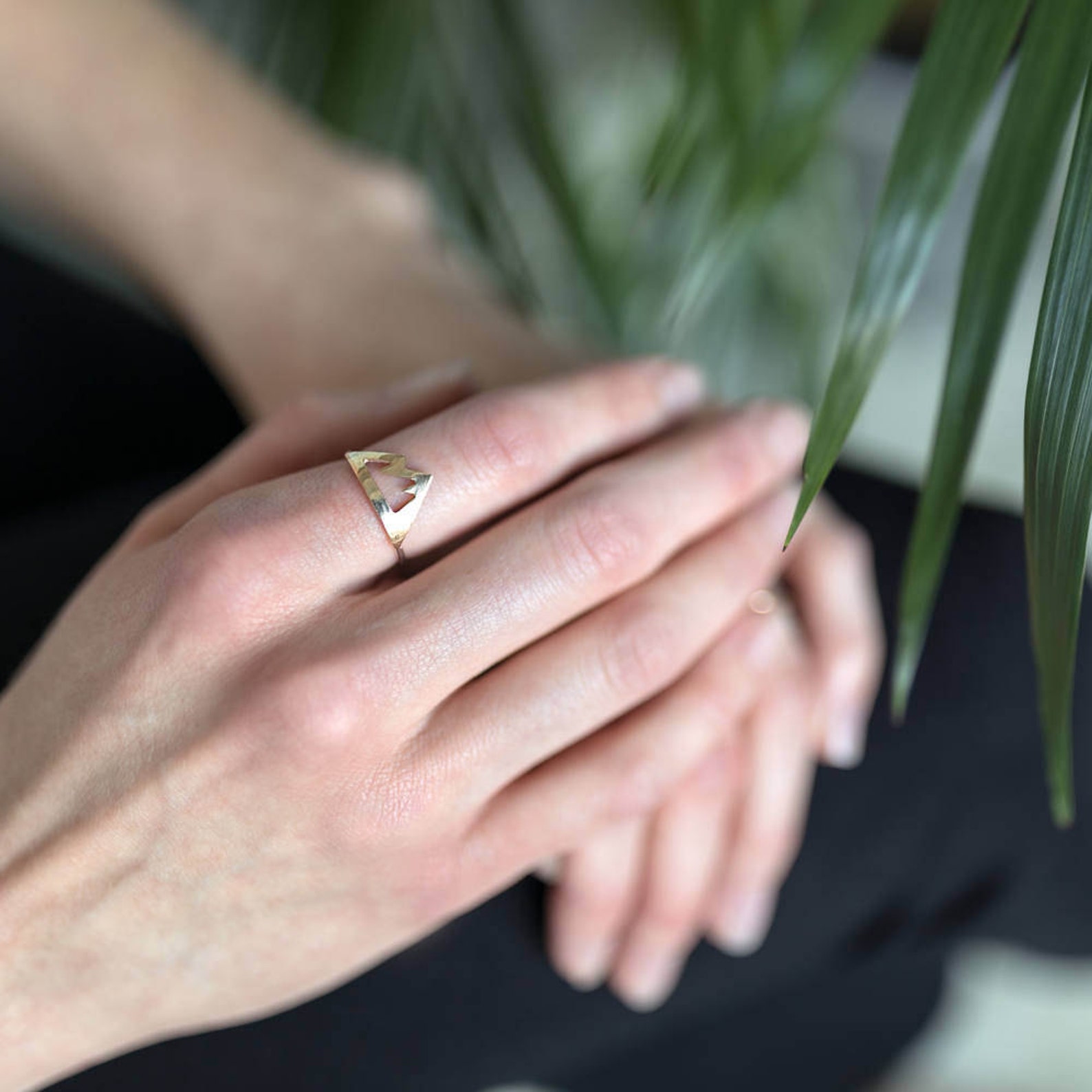 Mountain Ring; Gold or Silver Mountain Ring; Mountains Are Calling ...