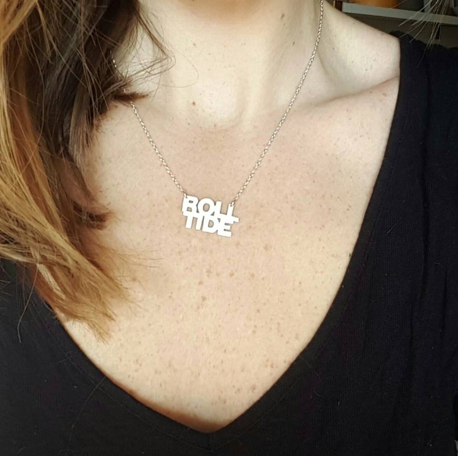 University of Alabama Roll Tide Necklace Silver Brass or - Etsy Australia