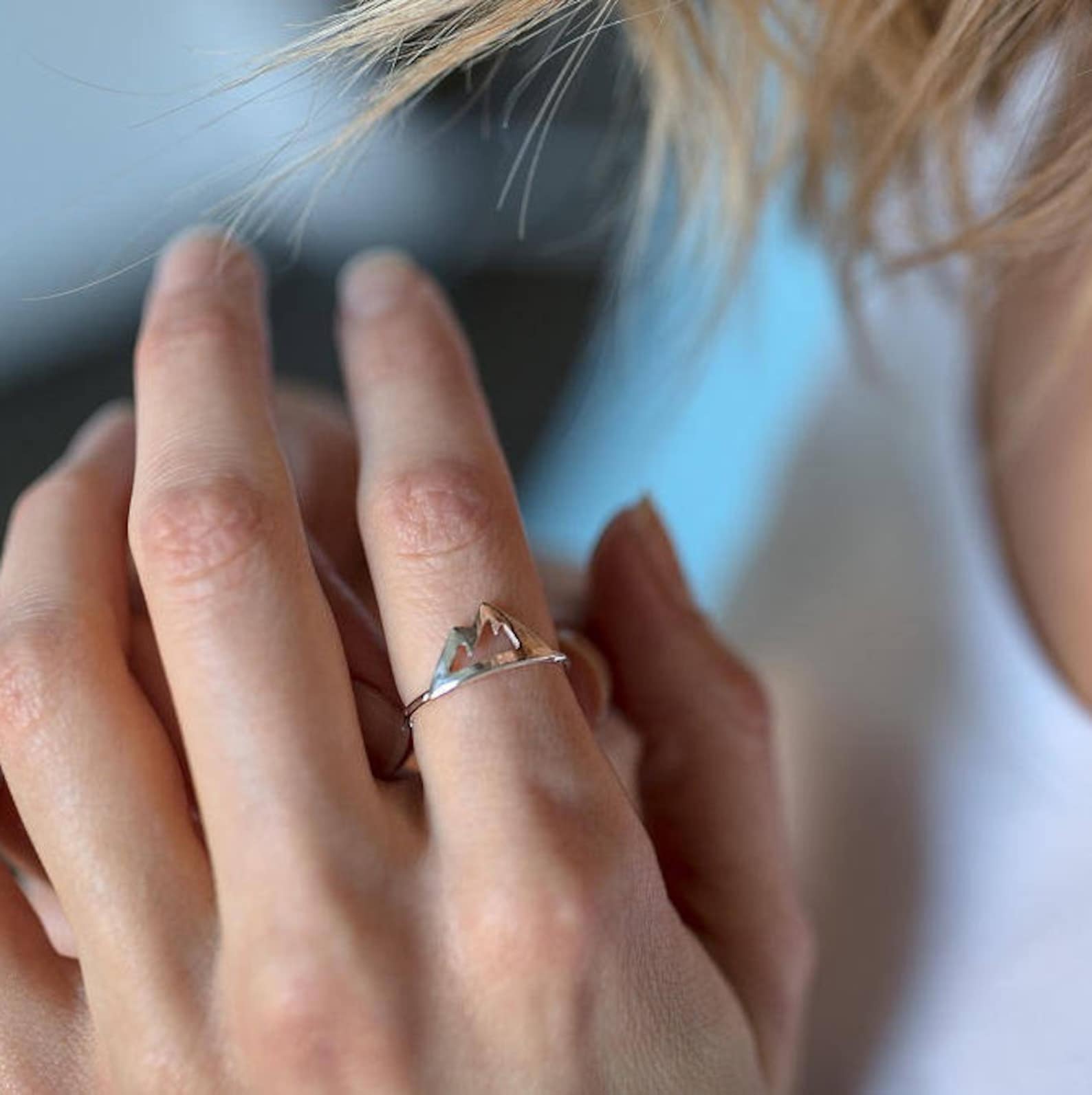 Mountain Ring; Gold or Silver Mountain Ring; Mountains Are Calling ...