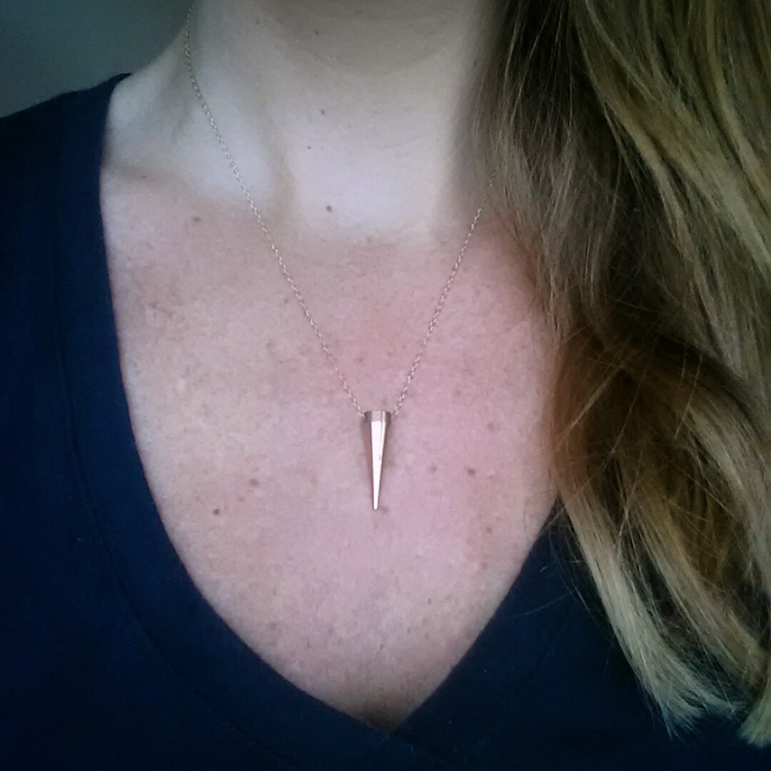 Golden Brass Spike With 14k Dainty Gold-filled Chain; Great Layering ...
