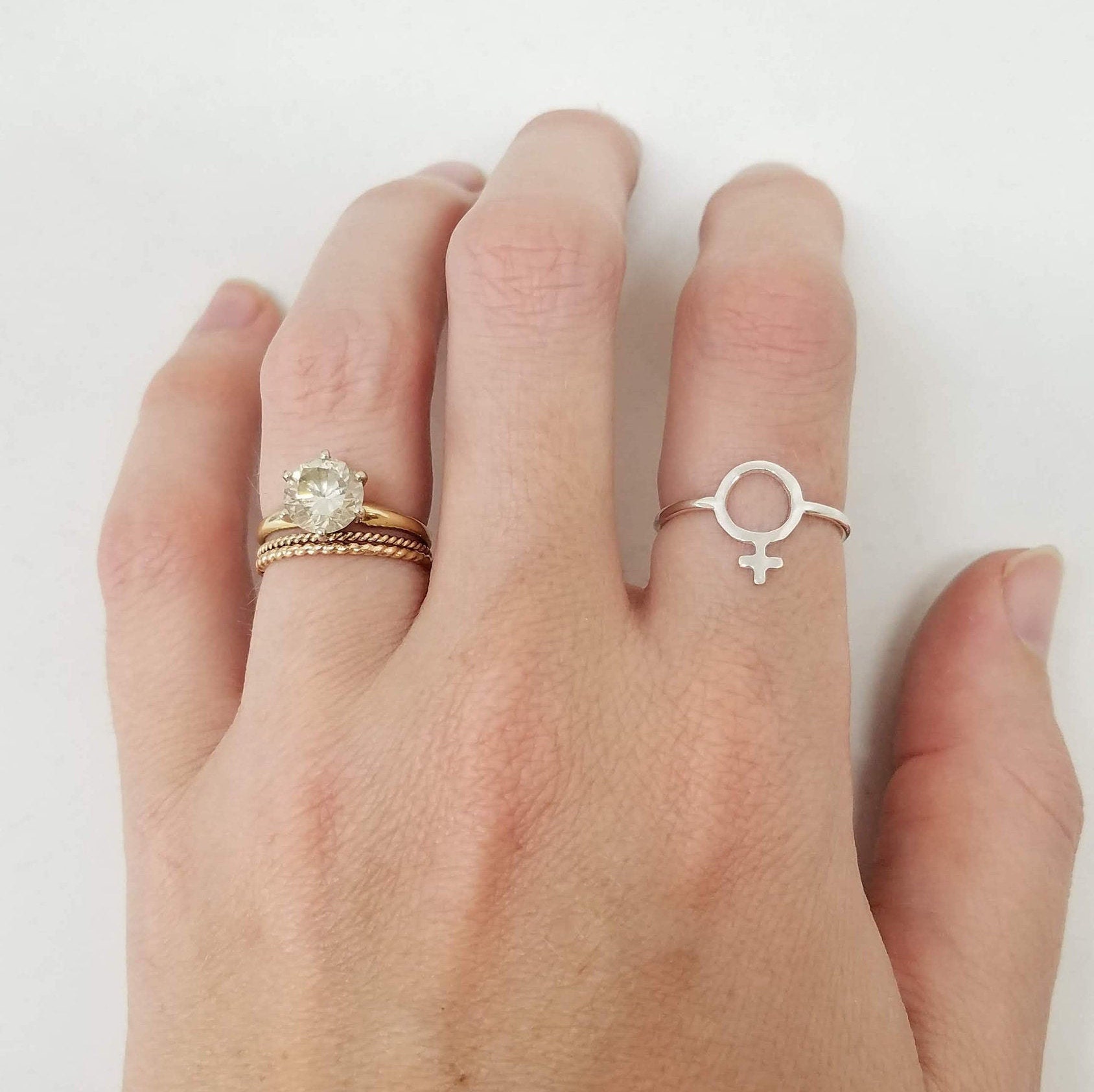 Female Symbol Ring Female Empowerment Female Symbol Gifts - Etsy
