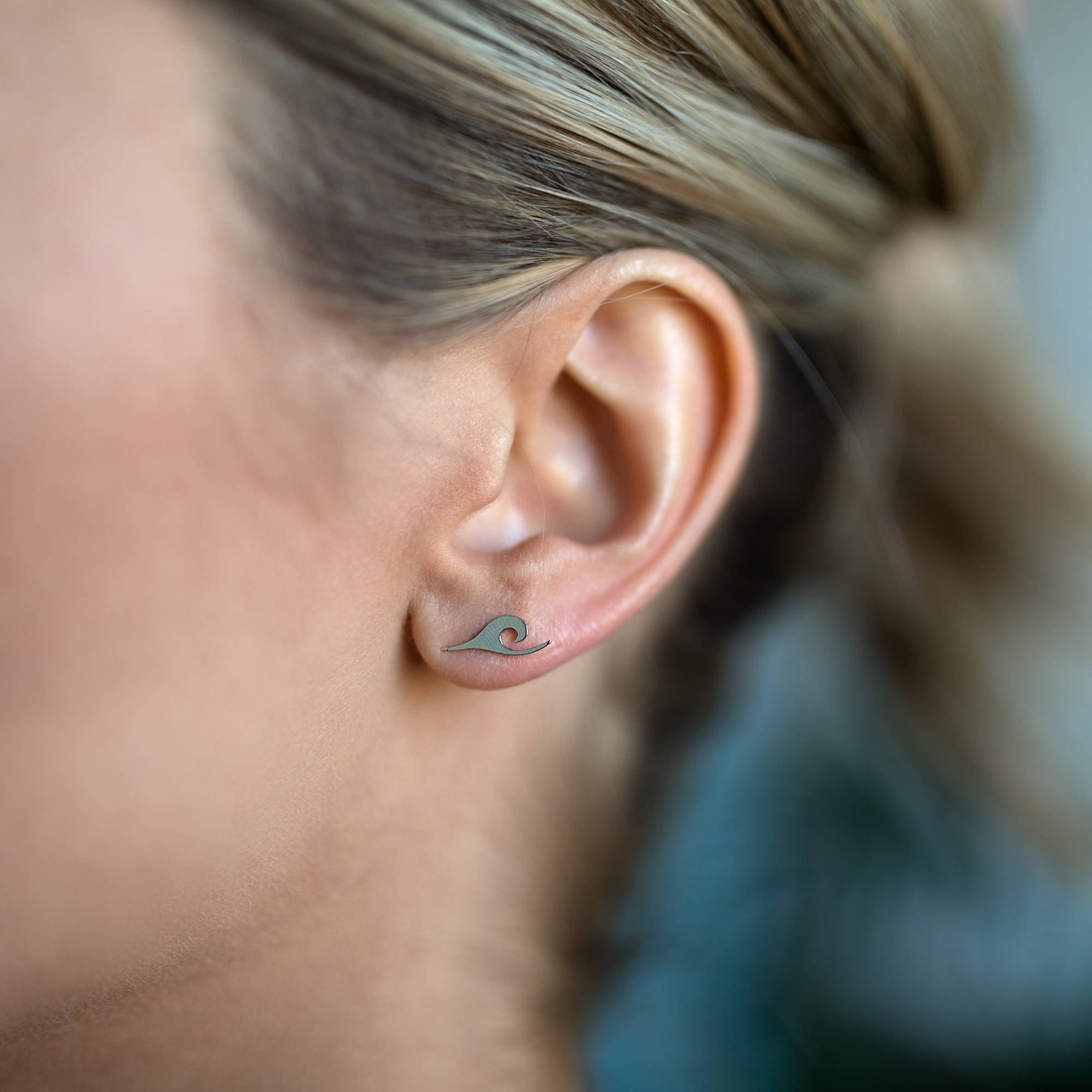 Ocean Wave Earrings; Nature Earrings; Wave Earrings; Silver Wave ...