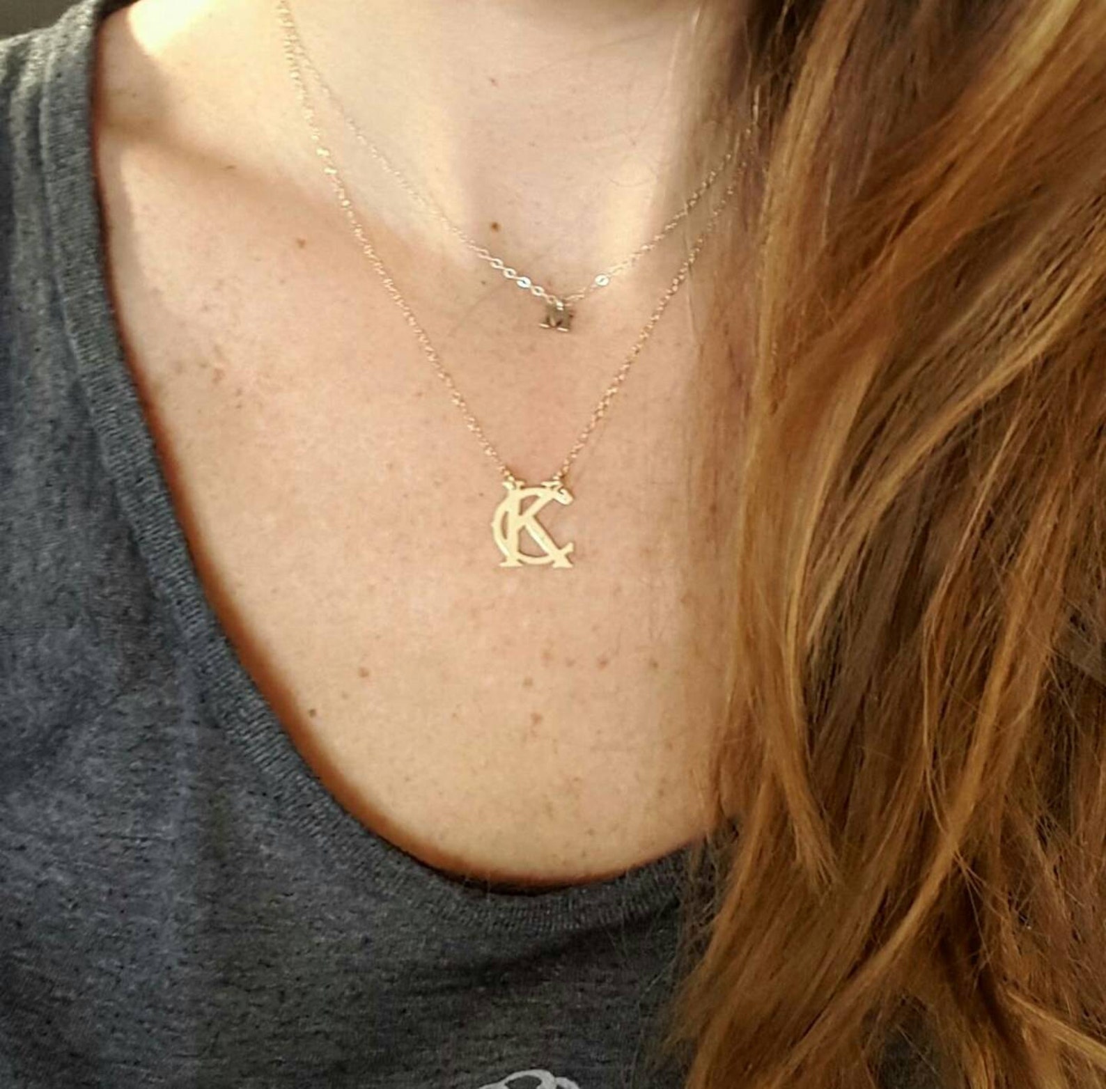 Kansas City Necklace small KC Pendant Necklace | Etsy
