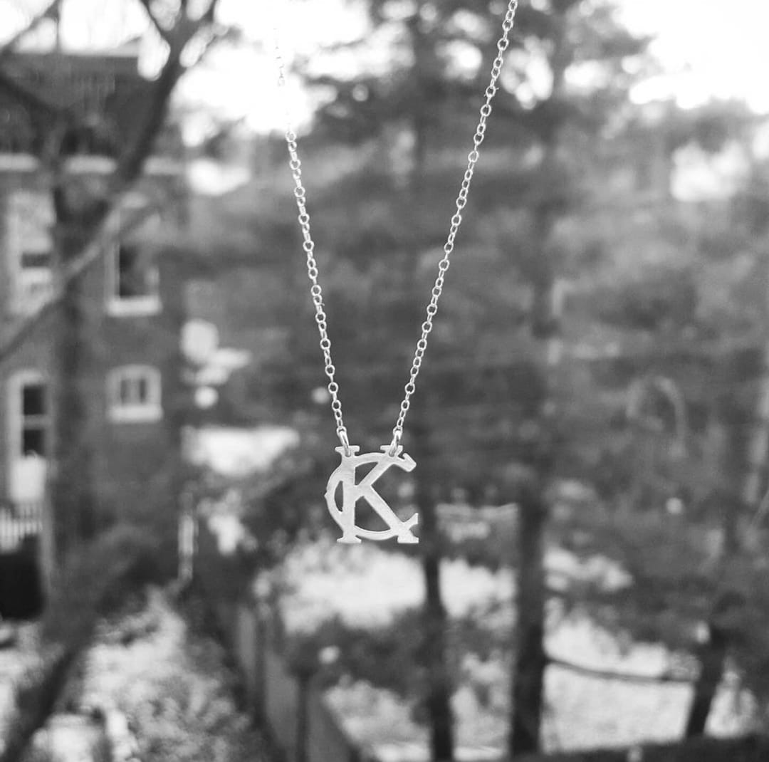 Kansas City Necklace "small"; KC Pendant Necklace; Kansas City Royals ...
