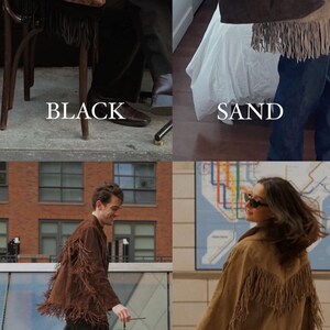 Suede Fringe Jacket: Authentic Leather Cowboy Cowgirl Boho Chic ...
