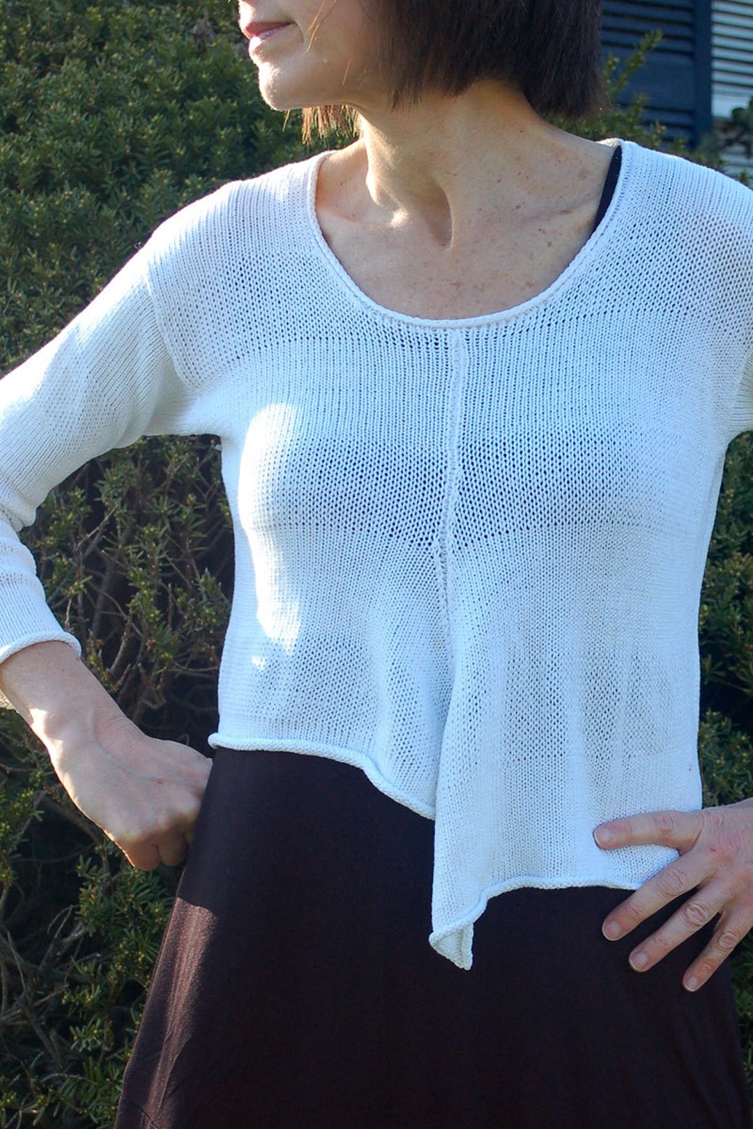 Asymmetric Crop Knit Sweater Pattern (PDF Pattern) - Etsy