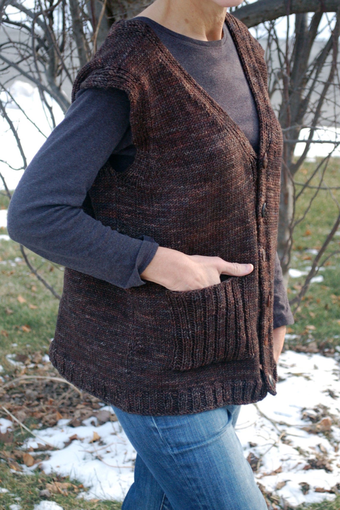 Easy to Knit Vest, Knitted Vest, Invested Vest, Knitting Pattern, Vest ...