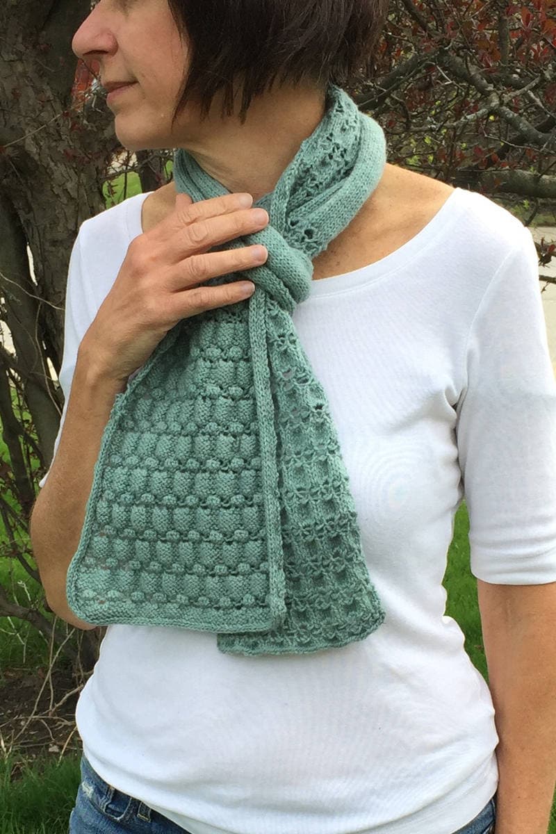 Hand Knit Scarf, Knitting Pattern, Textured Scarf, Scarf to Knit, Women ...