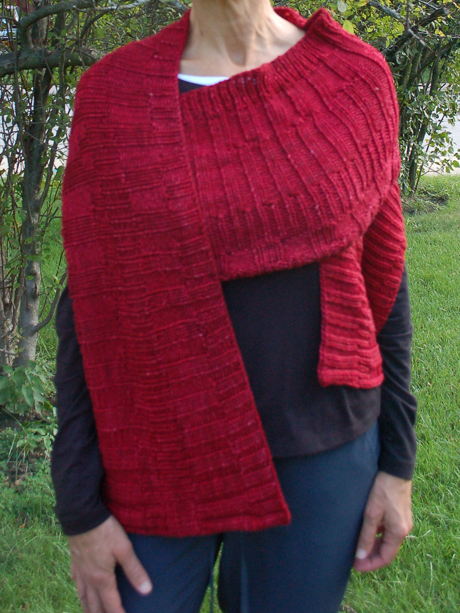 Ribbed Scarf, Ribbed Shawl, Ribbed Wrap,knitted Scarf, Knitted Wrap ...