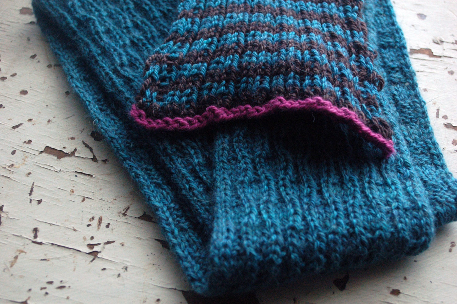 Knitting Pattern, Scarf to Knit, Hand Knit Scarf, Textured and Striped ...