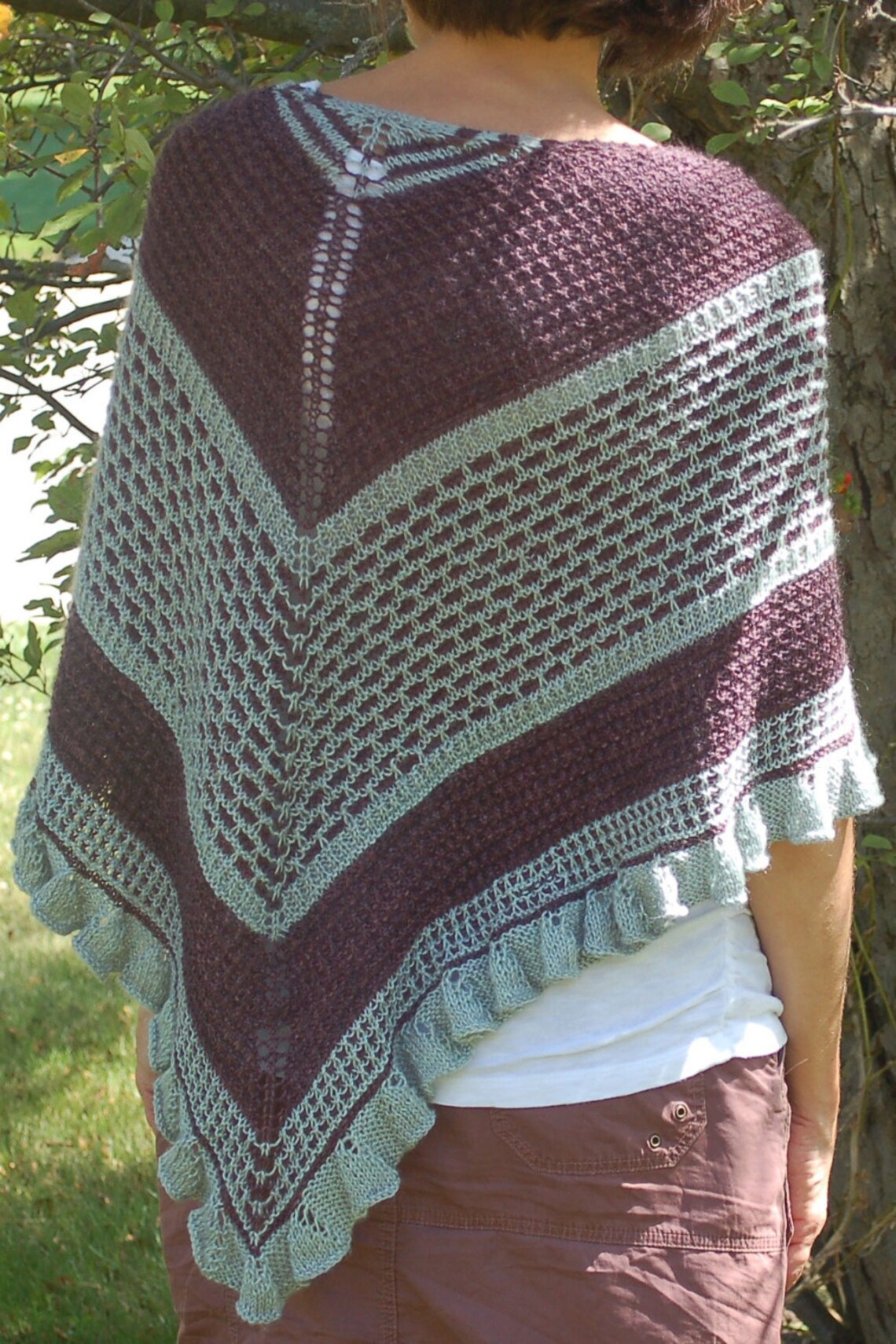 Winged Tip Knitted Shawl, Knitting Pattern, Shawl Knitting Pattern, - Etsy