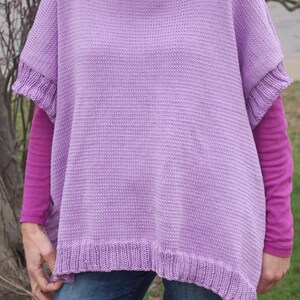 Knitting Pattern, Knit Poncho, Women's Poncho, Hand Knit Poncho,easy to ...