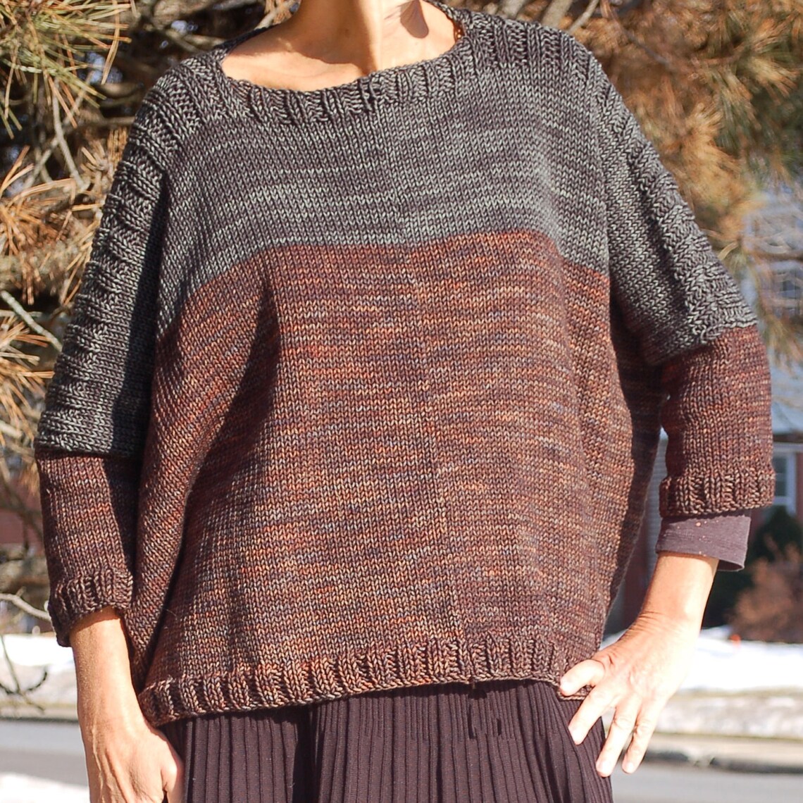 Oversized Pullover, Easy Knitting Pattern - Etsy