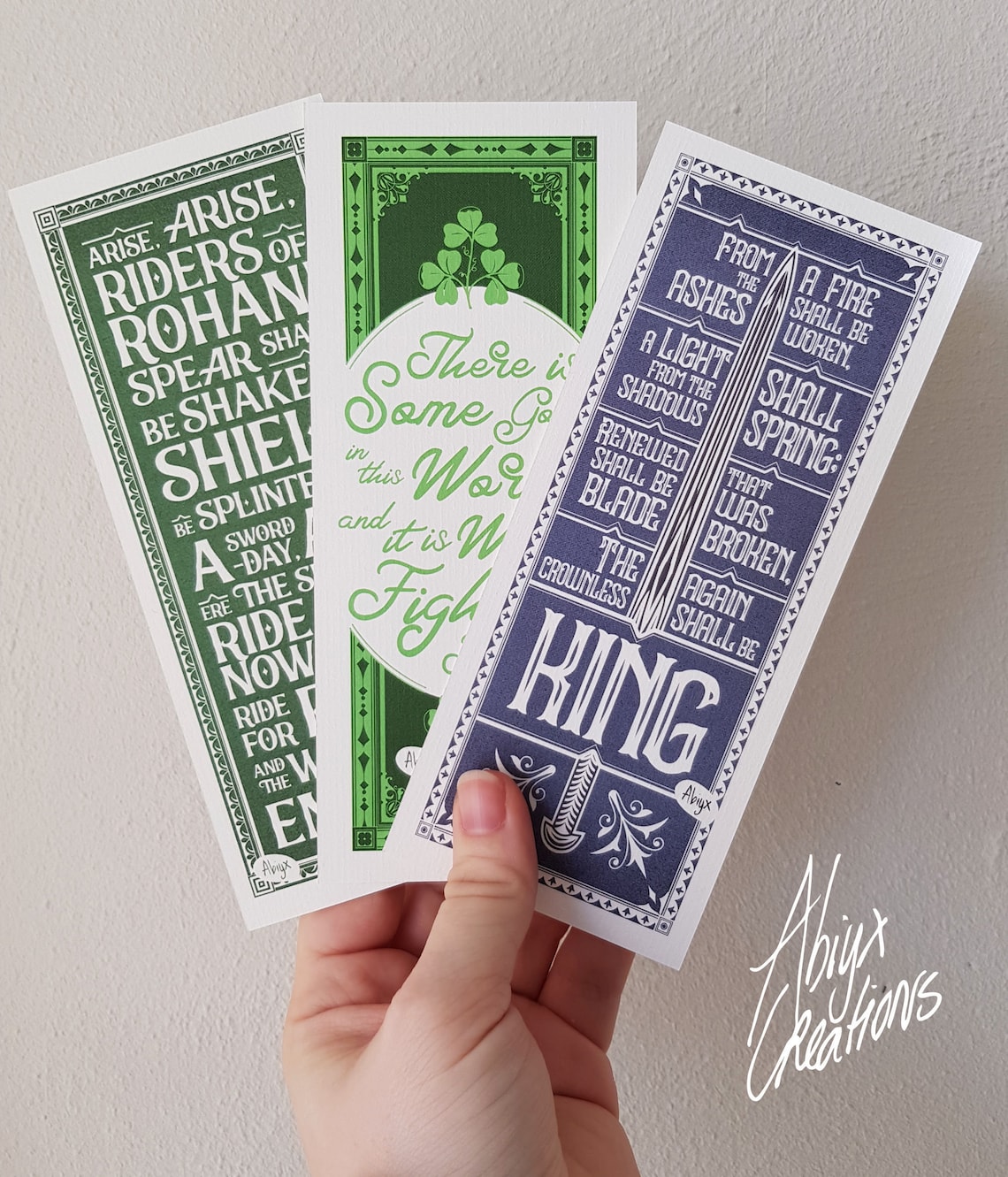 Set of LOTR Bookmarks Lord of the Rings Quote inspired The | Etsy