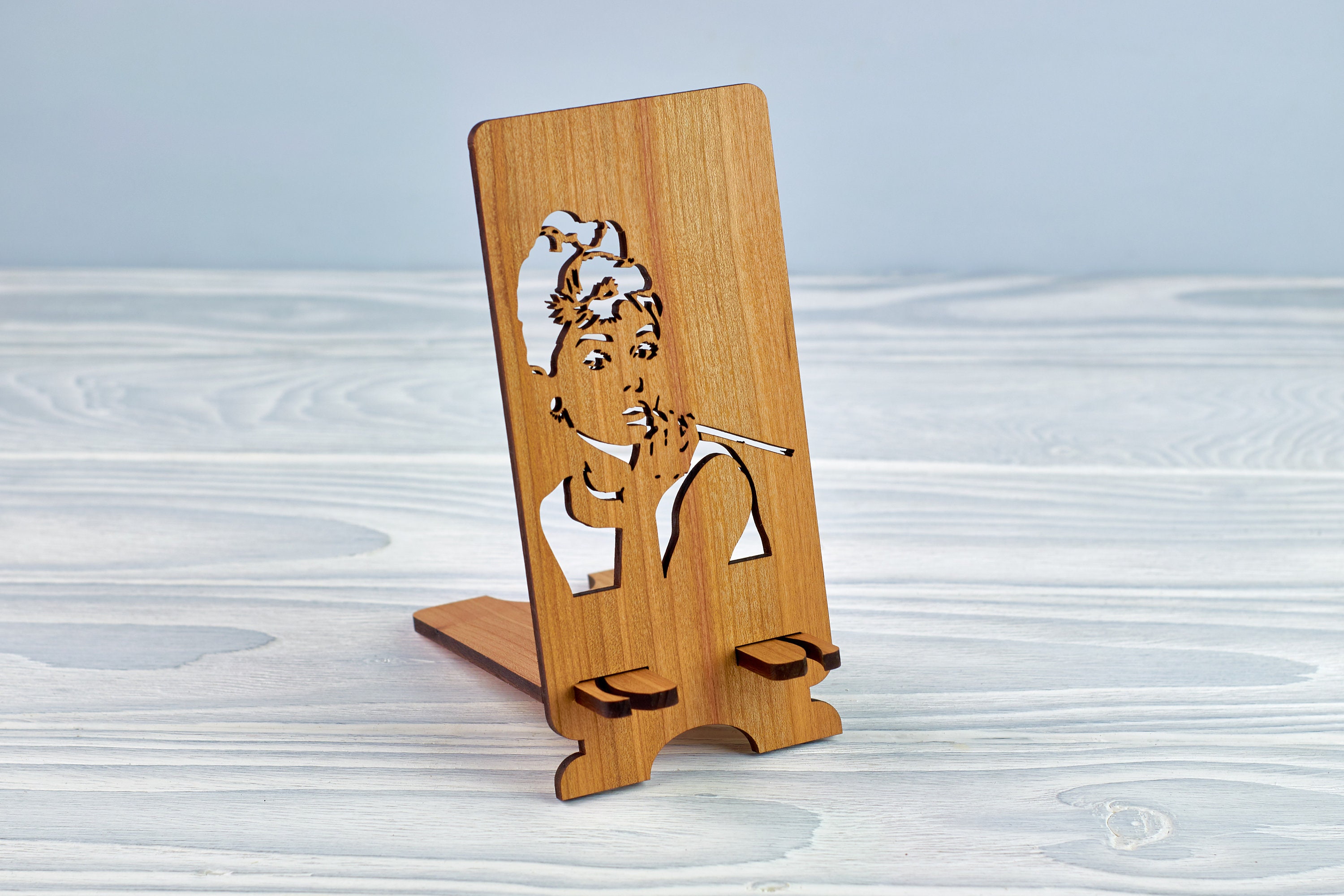 Phone Stand Audrey Hepburn Iphone Stand Custom Phone Stand - Etsy