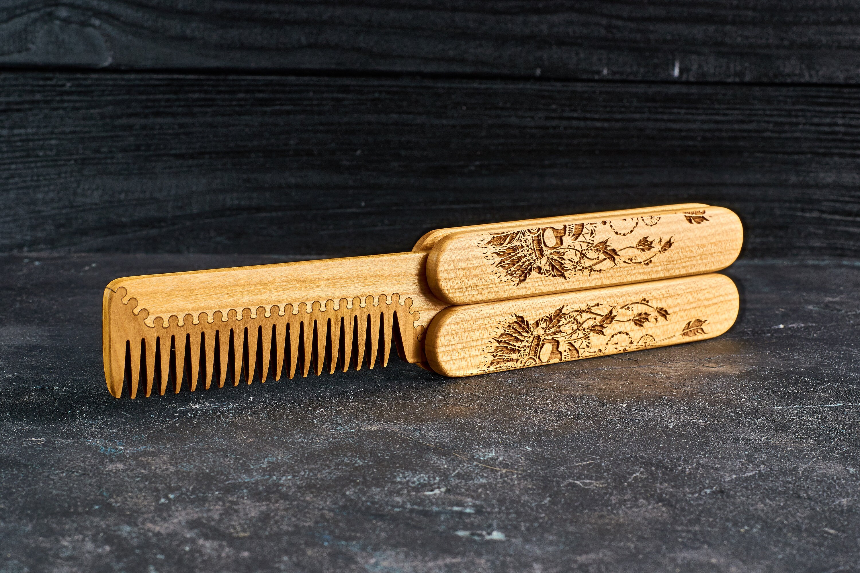 Wooden Hair Comb Wooden Anniversary Gift Anniversary Gift for | Etsy