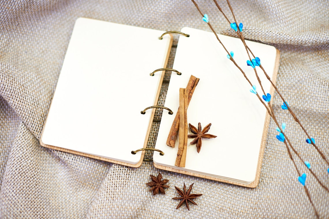 Wooden Notebook Feather Notebook Cover Travelers Notebook A5 | Etsy