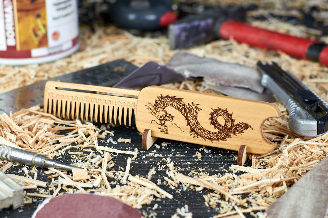 Holzkamm Jahrestag Geschenk für Ehemann Bartkamm Haarkamm aus Holz ...