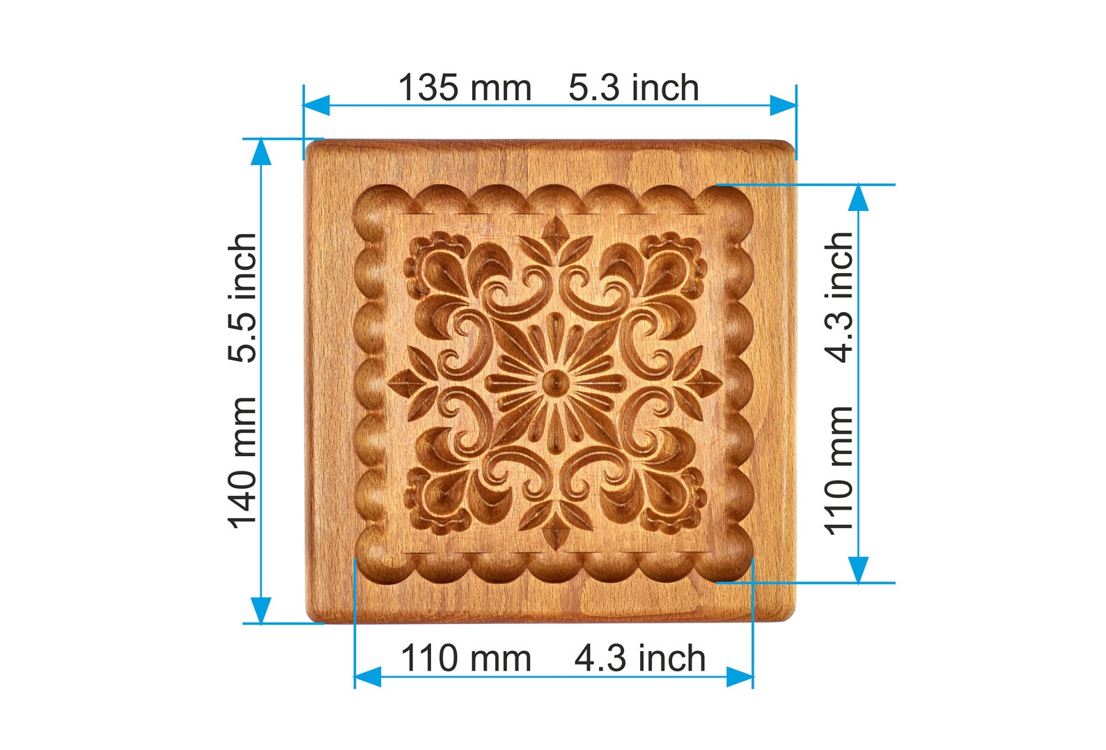 Gingerbread Mold Pattern Carved. Pattern 2. Wooden Cookie - Etsy