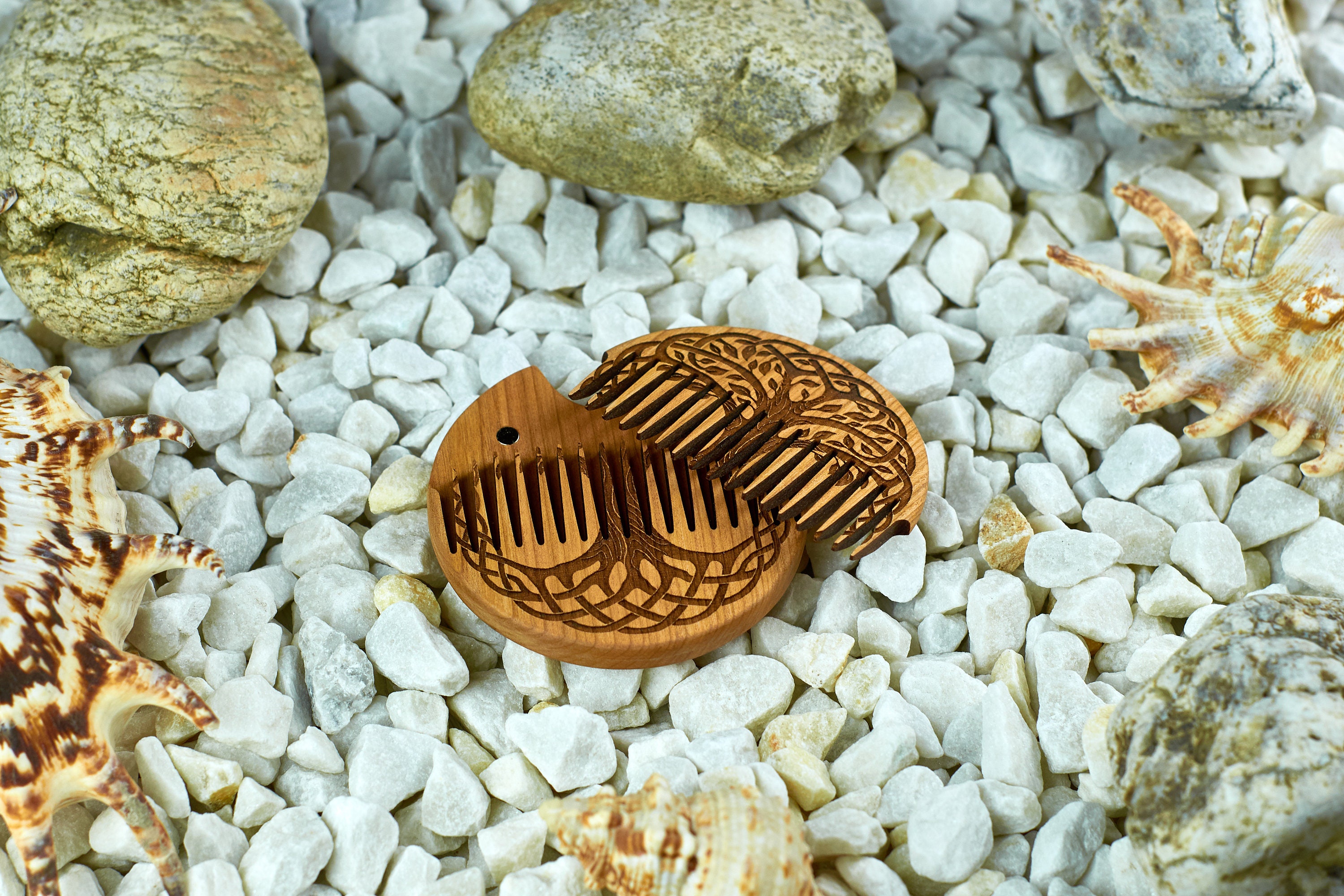 Hair Comb Engraved Tree Comb Husband Gift Mustache Comb Beard | Etsy